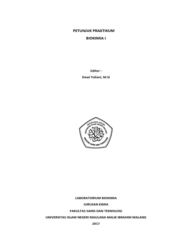 Buku Petunjuk Biokimia | PDF | Kesehatan Holistik | Sains & Matematika