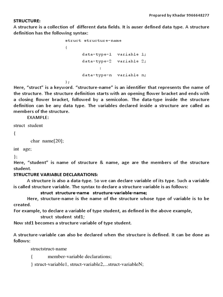 Structure, Pointer & File | PDF | Pointer (Computer Programming ...