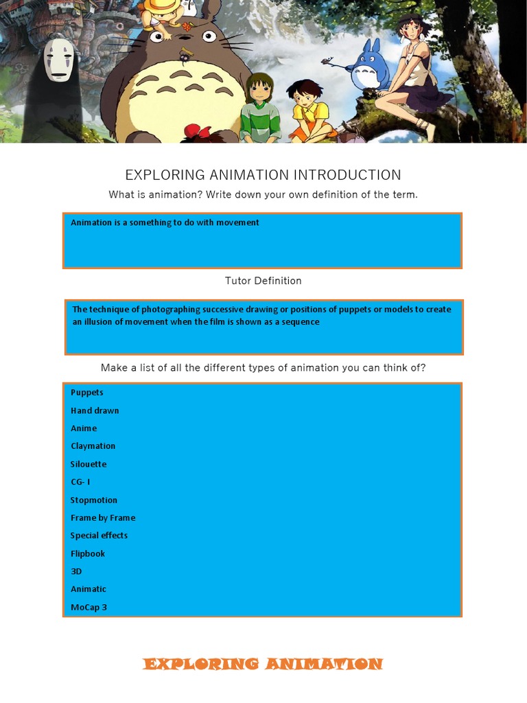 Exploring Animation | PDF
