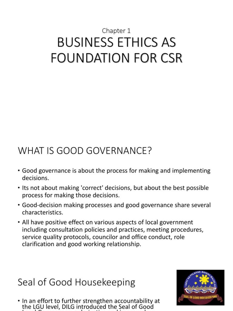Bus Ethics As Foundation For CSR | PDF | Business Ethics | Corporate ...