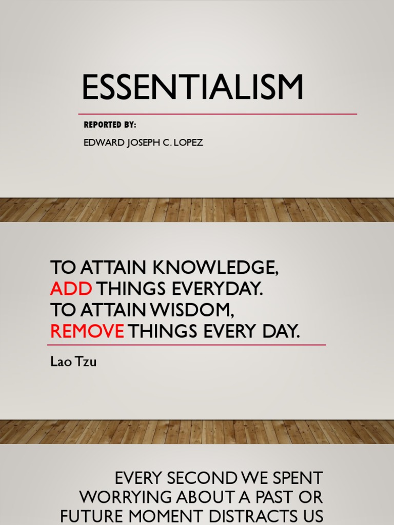 ESSENTIALISM | PDF | Essentialism | Philosophy Of Education