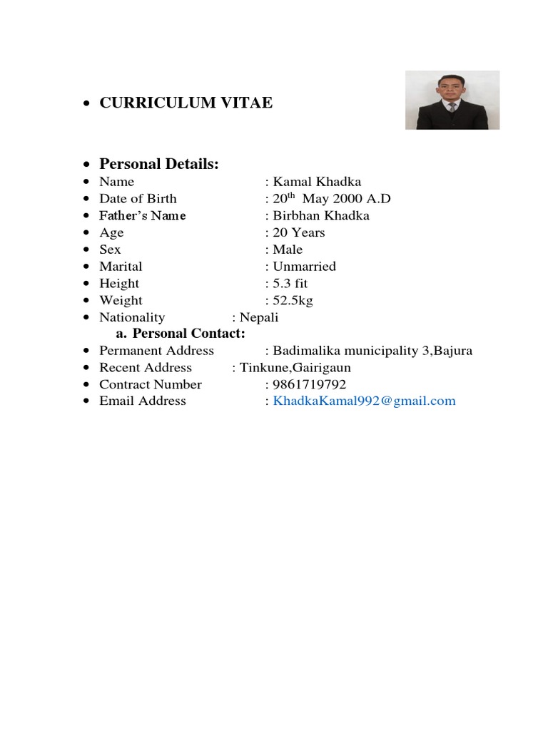 Curriculum Vitae: A. Personal Contact | PDF | Behavior Modification | Cognition