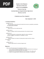 The Lottery Detailed Lesson Plan | PDF | Senses | Lesson Plan