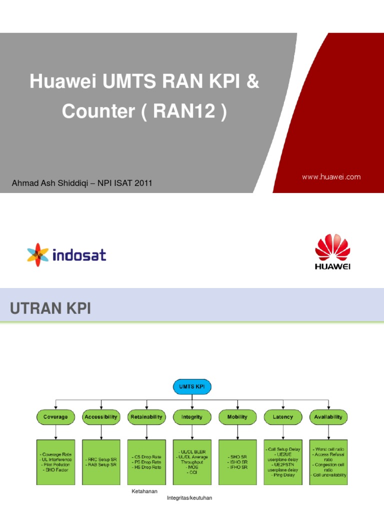 02 Huawei RAN KPI & Counter R12 | PDF | High Speed Packet Access | Telecommunications Standards