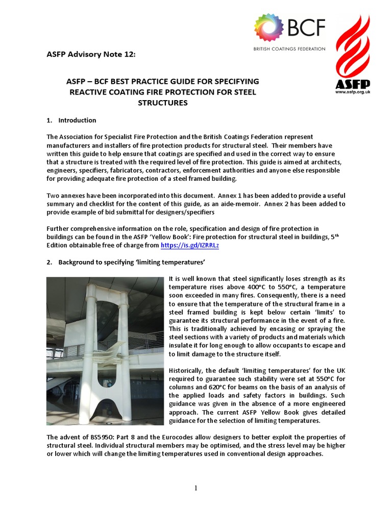 ASFP Advisory Note 12: Asfp - BCF Best Practice Guide For Specifying ...