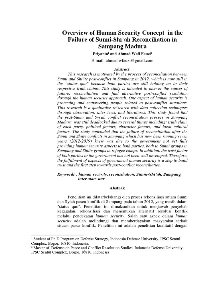 Overview of Human Security-English 1 | PDF | Conflict Resolution ...