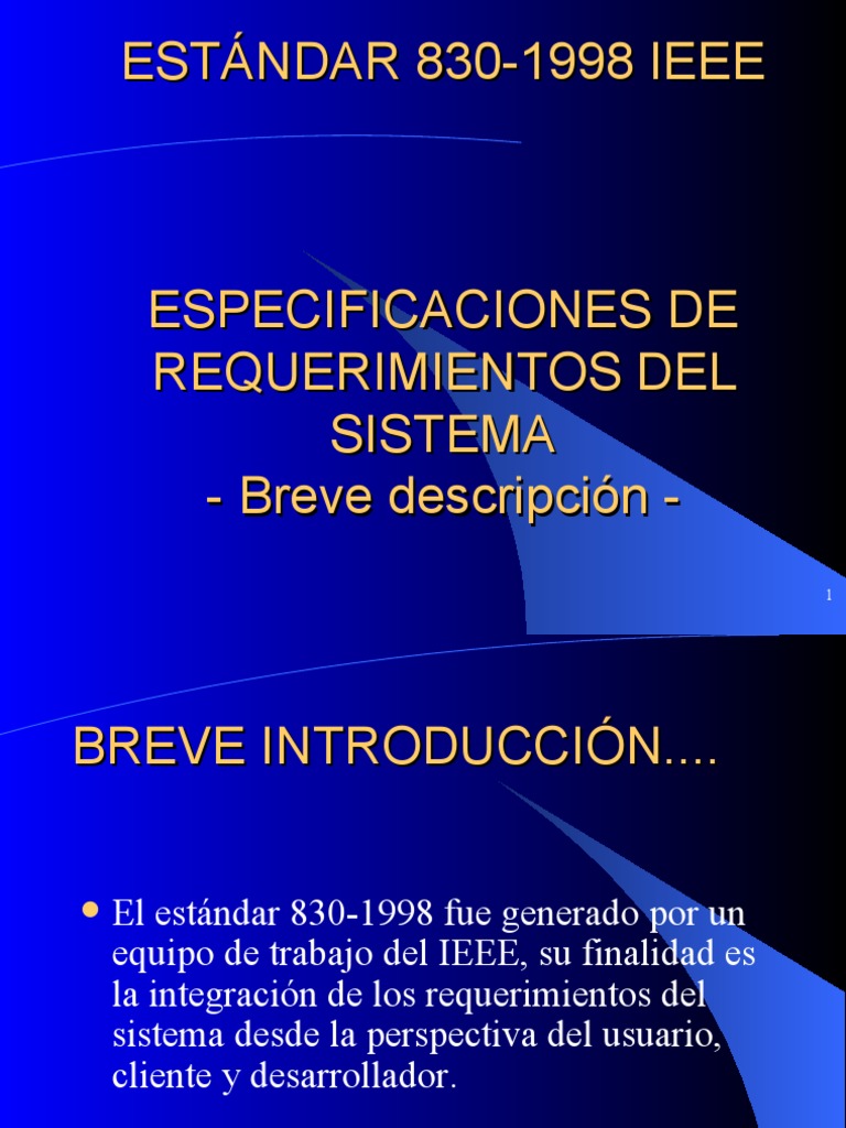 Estandar 830-IEEE | PDF | Software | Informática