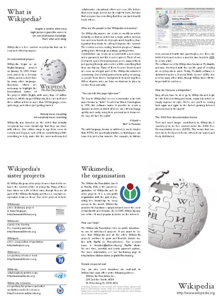 Wikipedia | PDF | Wiki | Wikipedia