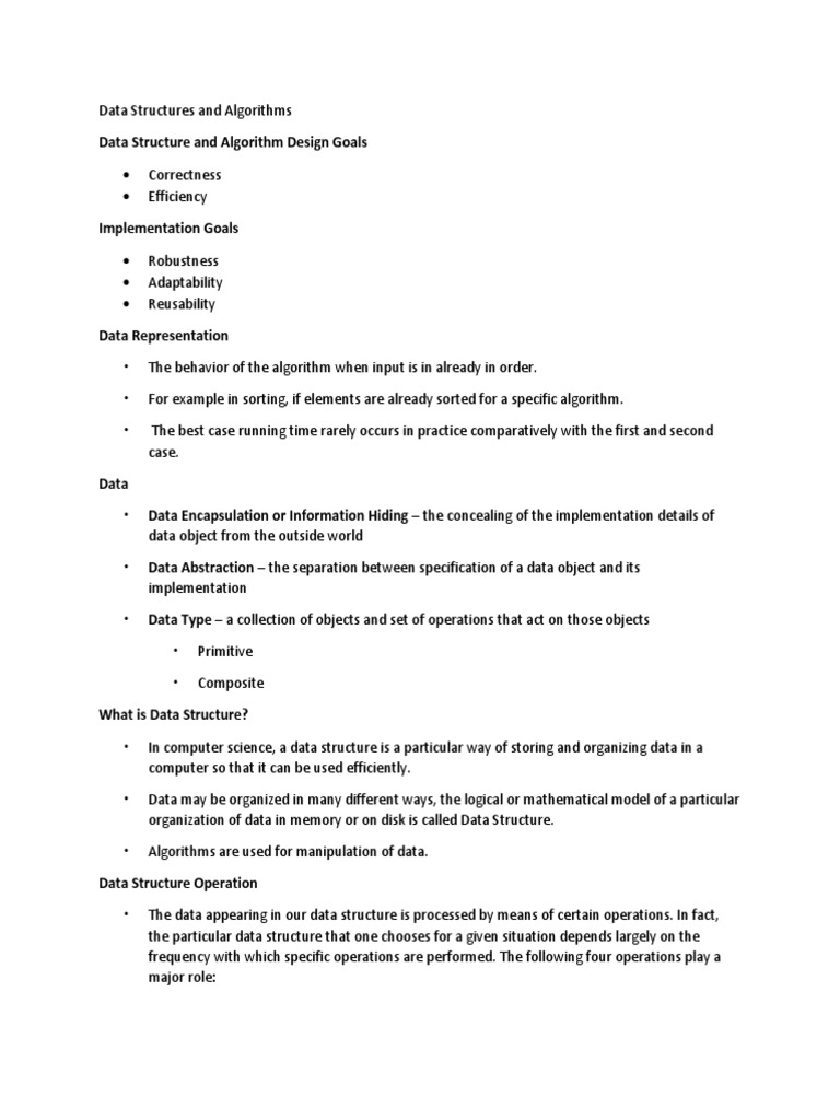 Algorithms And Data Structures Pdf Array Data Structure Time Complexity