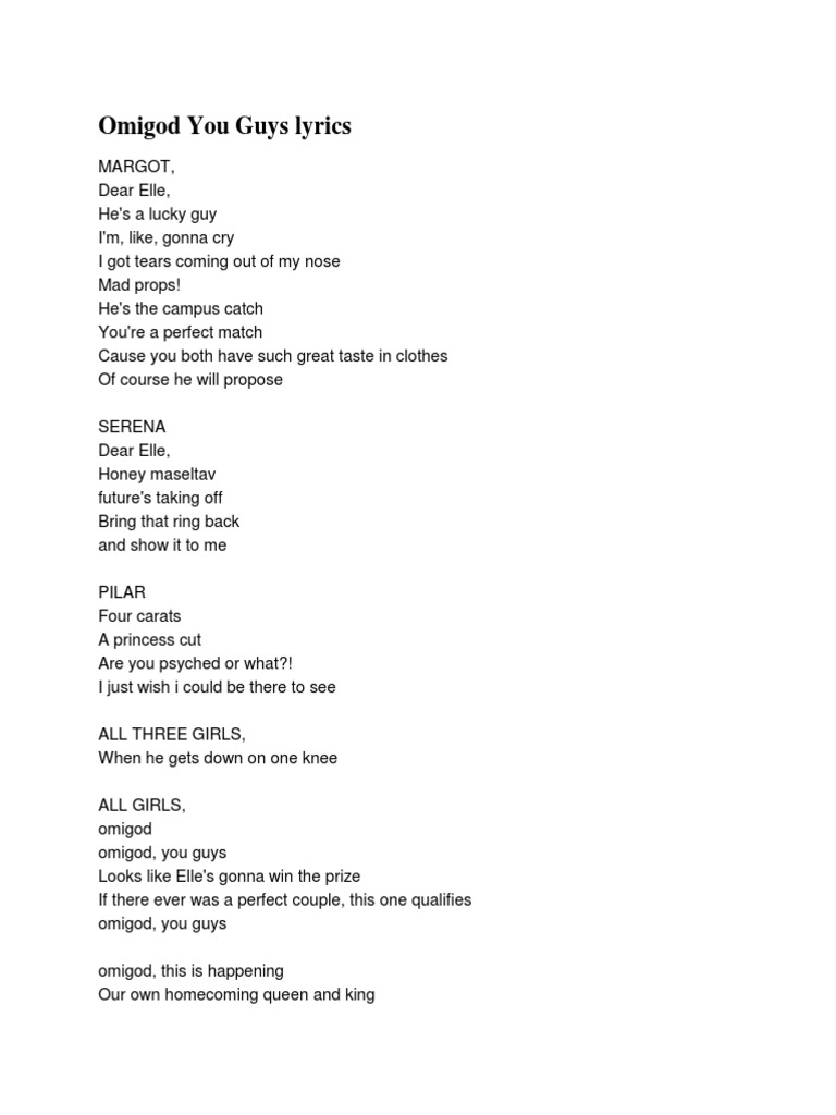 Omigod You Guys | PDF