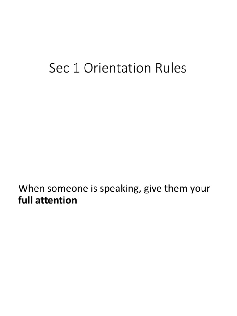Prefect Orientation Rules | PDF