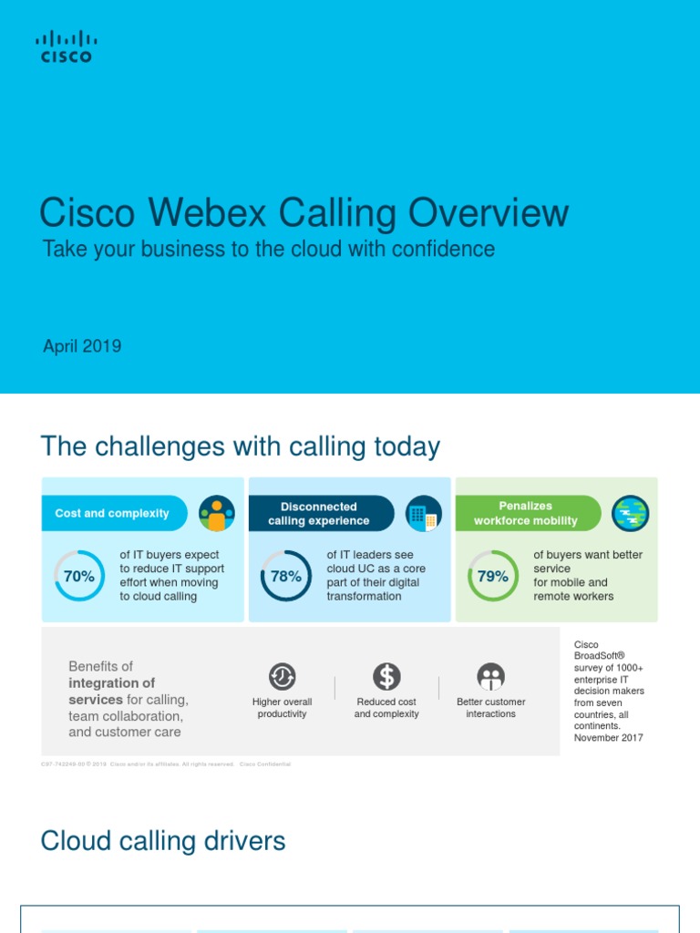 Cisco Webex Calling Overview | PDF | Cloud Computing | Cisco Systems