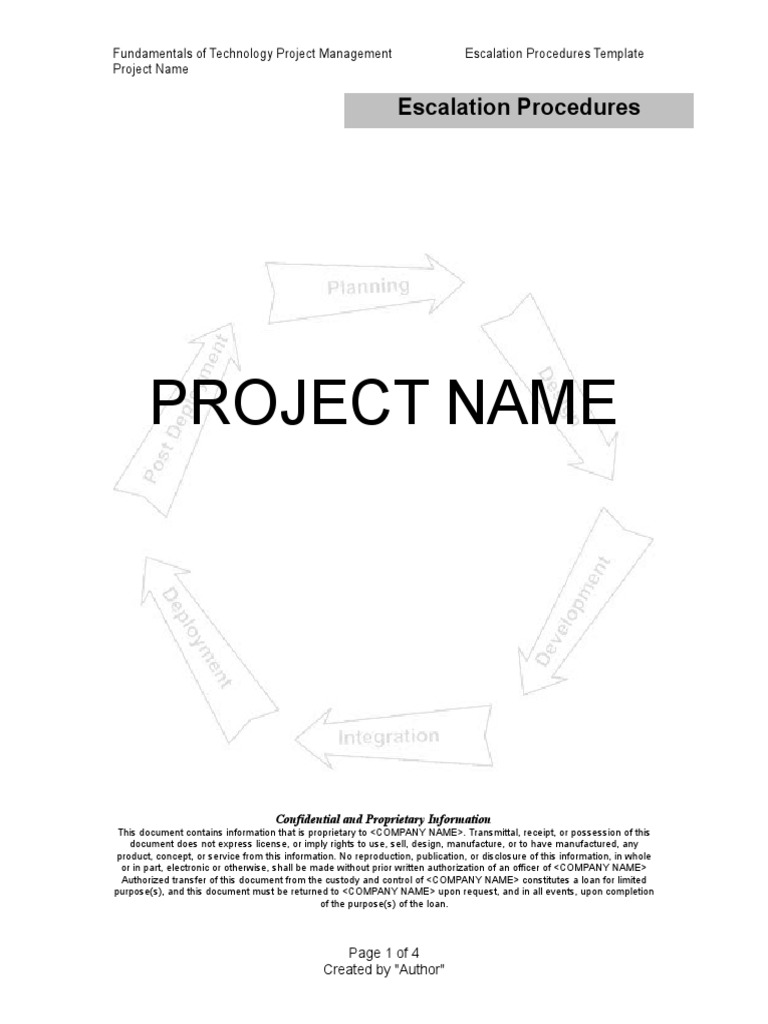 029 Escalation Procedures | PDF | Project Management | Document