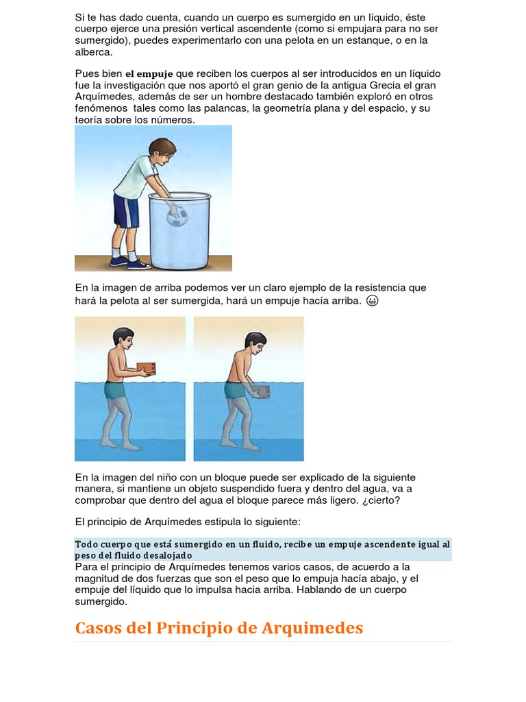 Empuje | PDF | Densidad | Peso