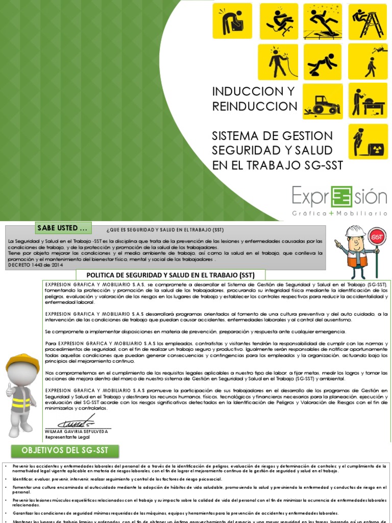 Presentación Inducción y Reinduccion SST | Descargar gratis PDF | Derecho laboral | Seguridad