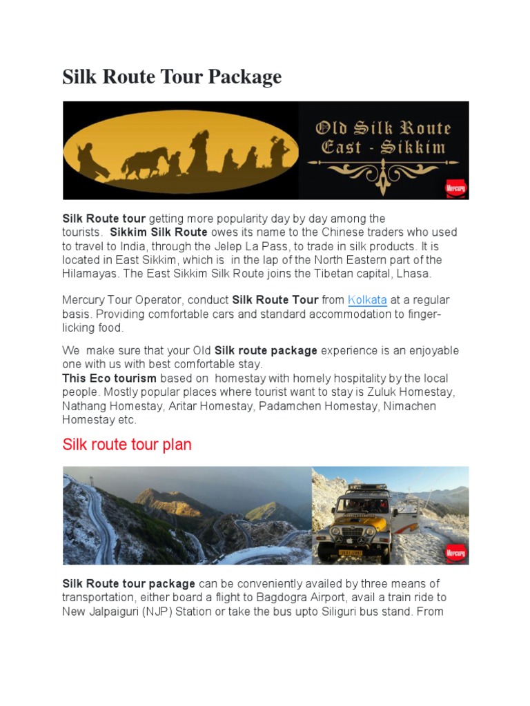Silk Route Tour Package | PDF | Services (Economics) | Transport