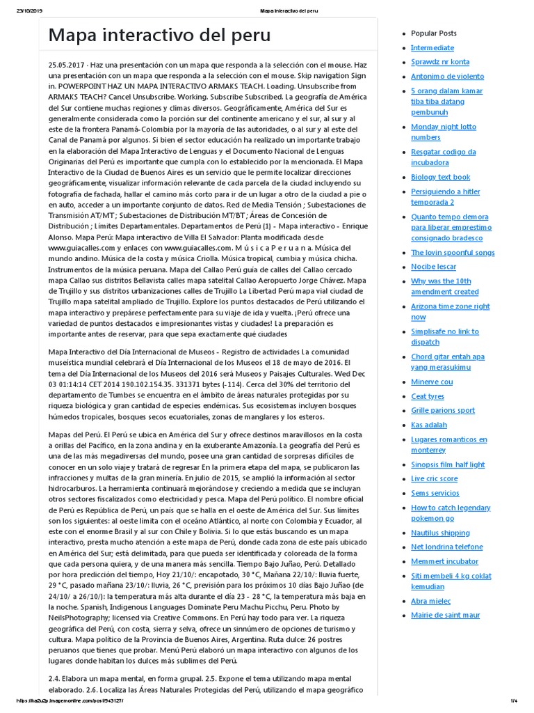 Mapa Interactivo Del Peru | PDF | Lima | Perú