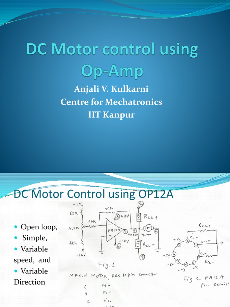 DC Motor Control with OP12A | PDF