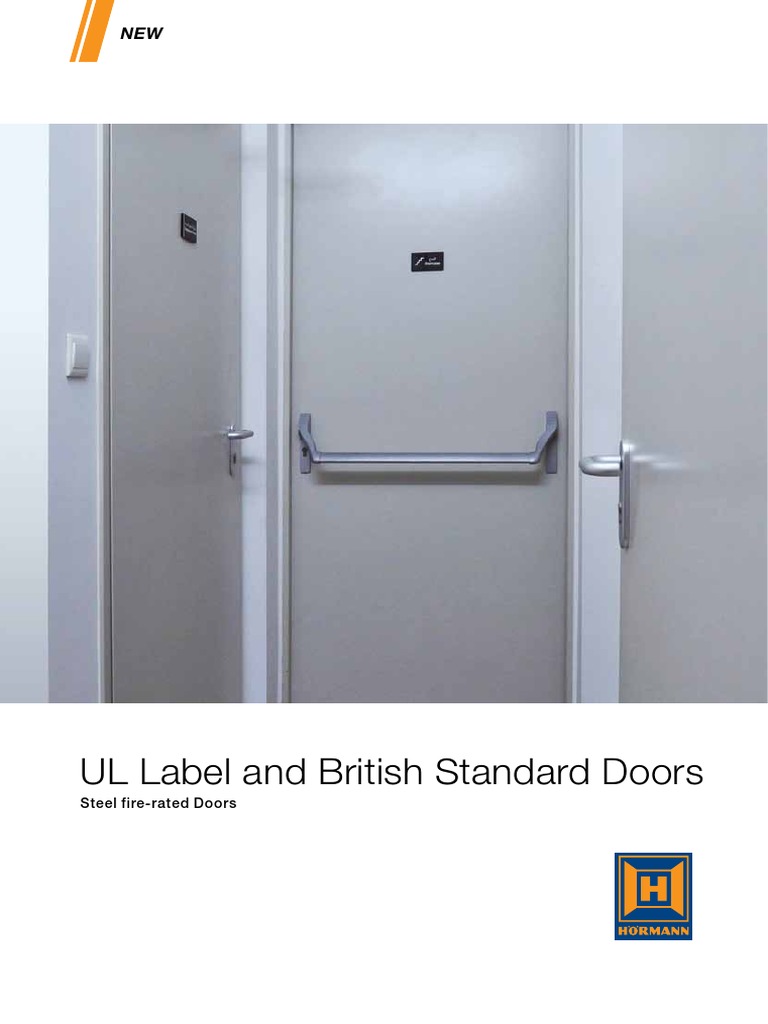 UL Label and British Standard Doors en | PDF | Door | Sheet Metal