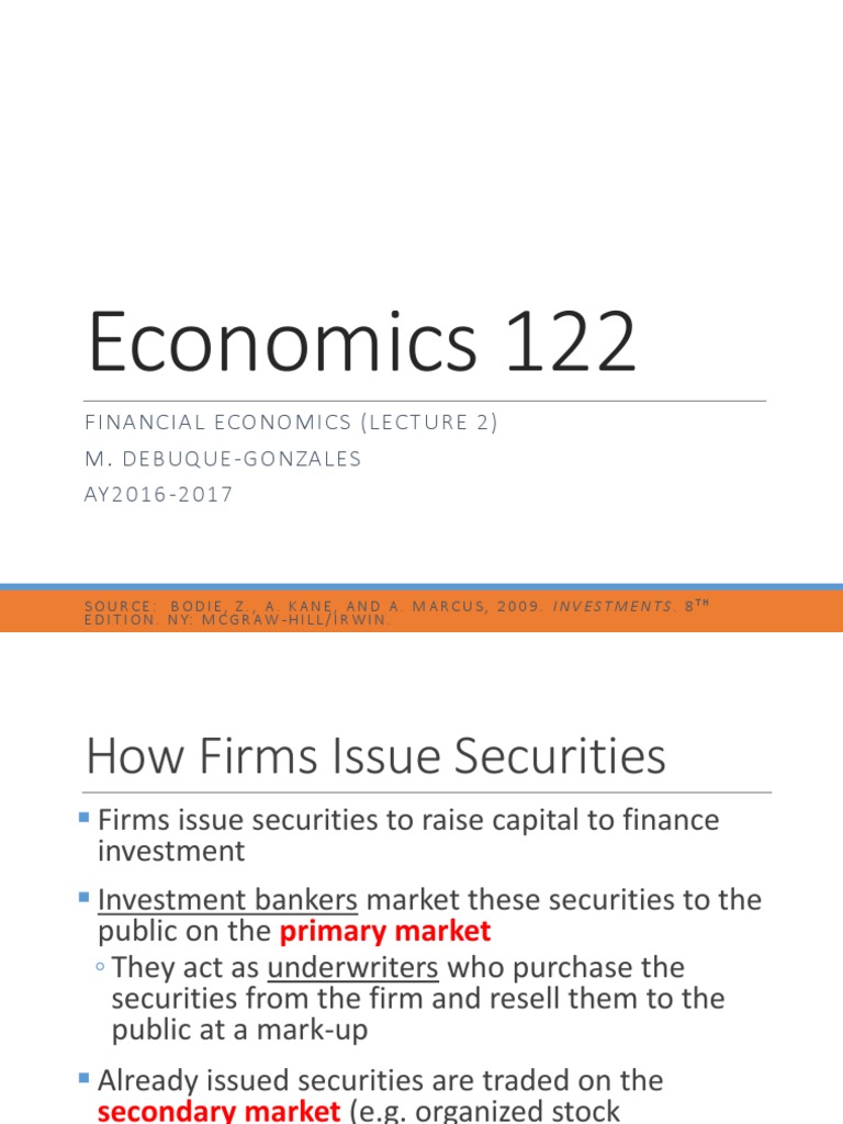 Econ 122 Lecture 2 (Trading) | Download Free PDF | Short (Finance) | Margin (Finance)