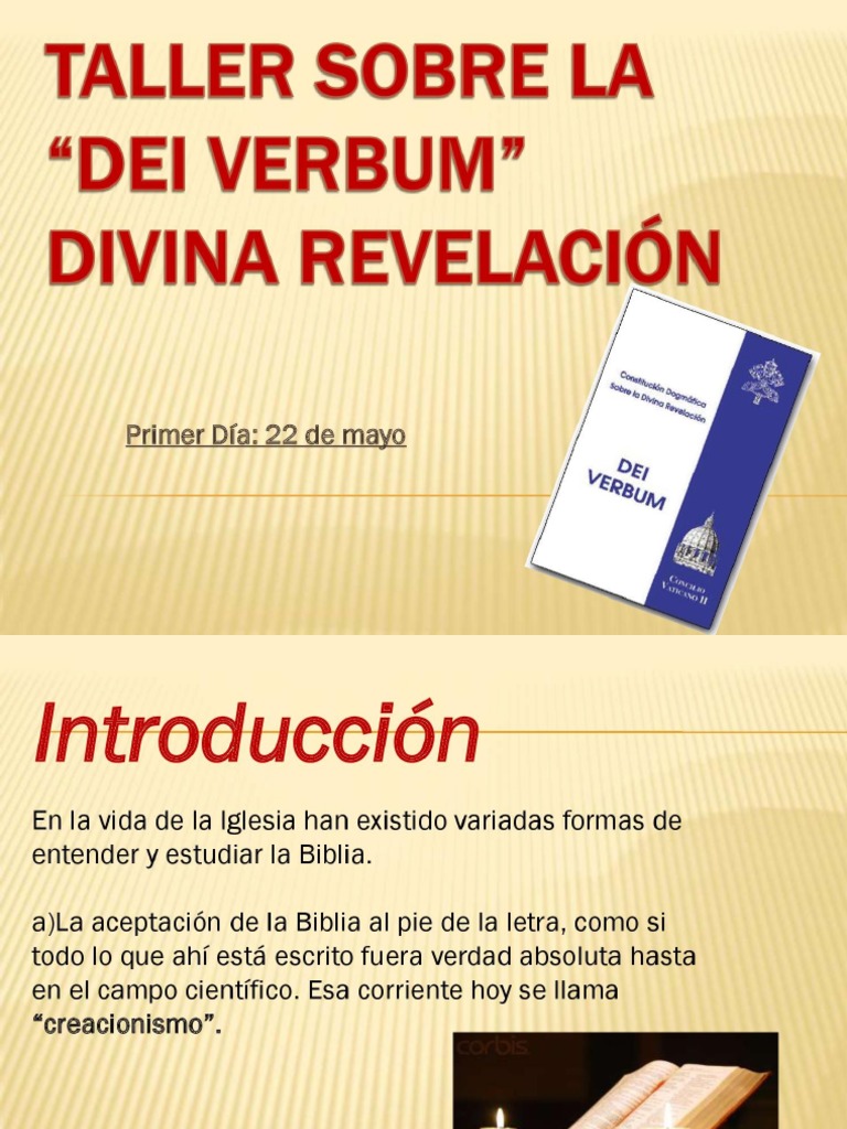 Taller Sobre La Dei Verbum | PDF