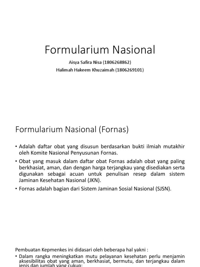 Formularium Nasional | PDF