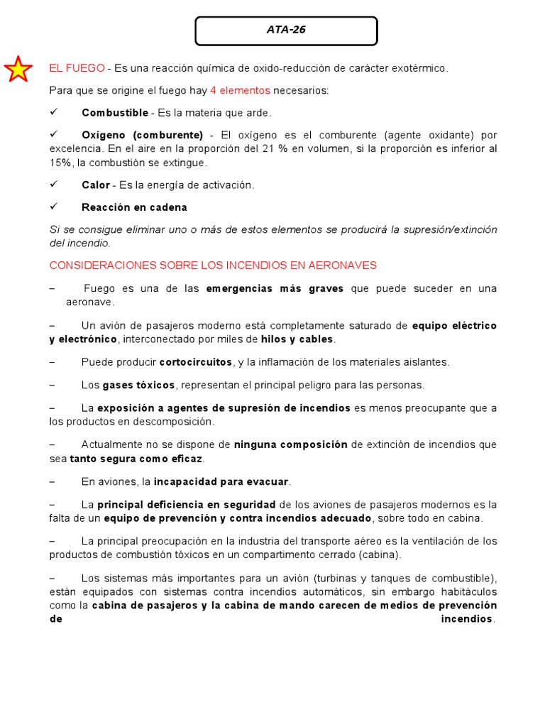 3 Ev. Resumen Sistemas Ata 26 | PDF | Oxígeno | Combustión