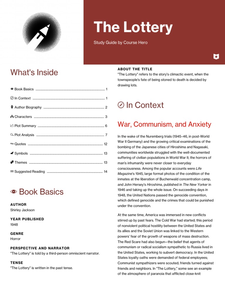 The Lottery PDF | PDF | Narration