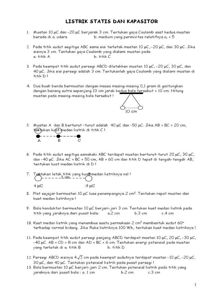 Soal Fisika Listrik Statis | PDF | Sains & Matematika