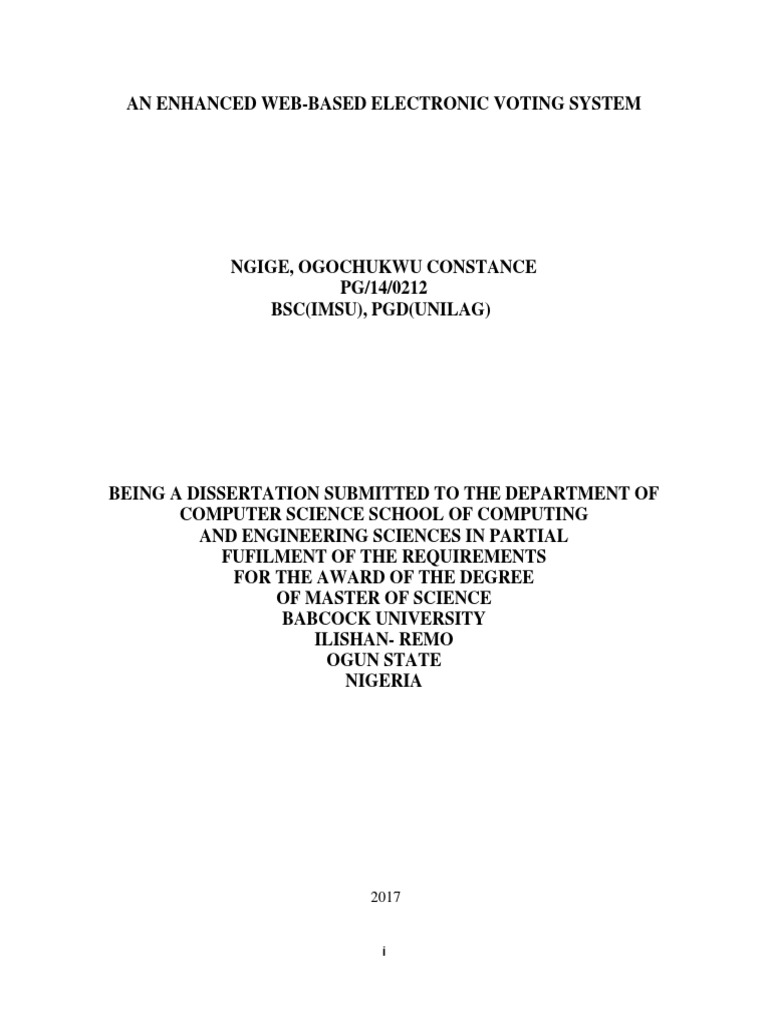 An Enhanced Web-Based Electronic Voting System | PDF | Electronic Voting | Voting