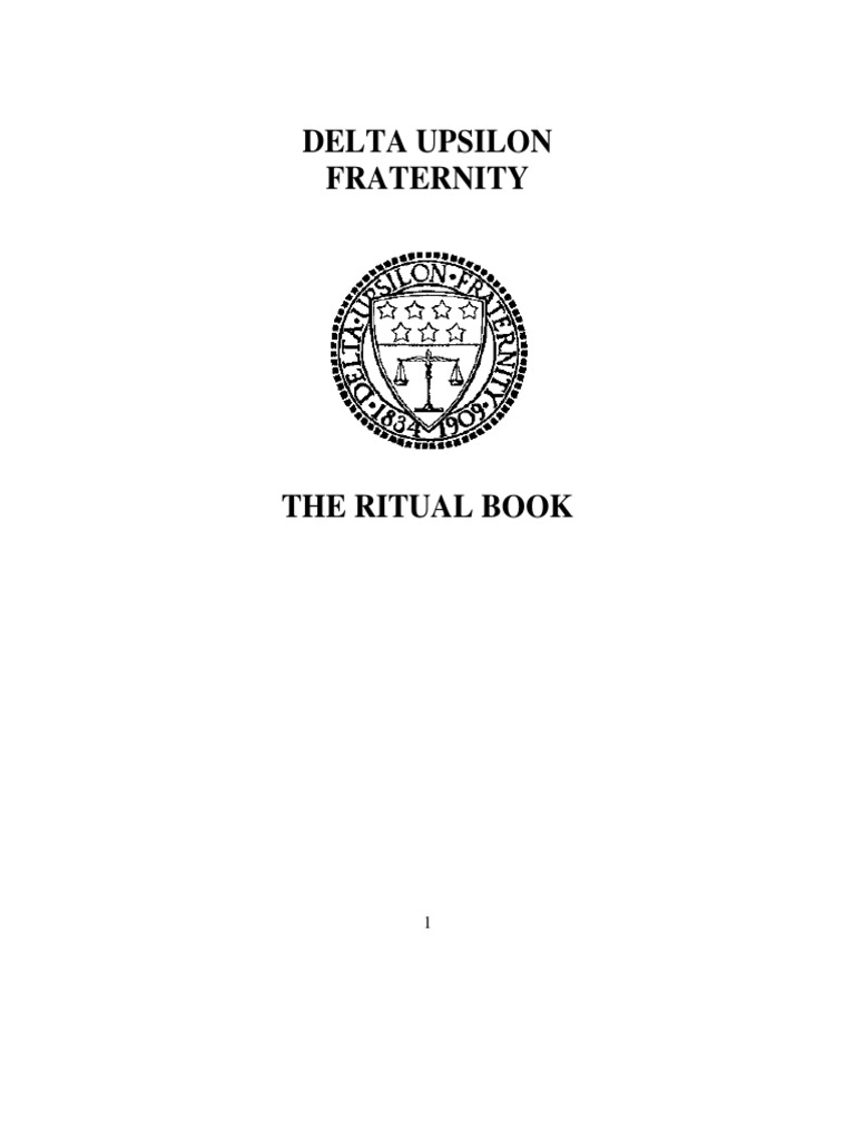 DU Ritual Book | PDF | Fraternities And Sororities | Rituals