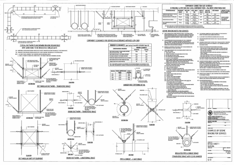 Seismic Bracing For Services - Detail Sheet 1 DG51 | PDF