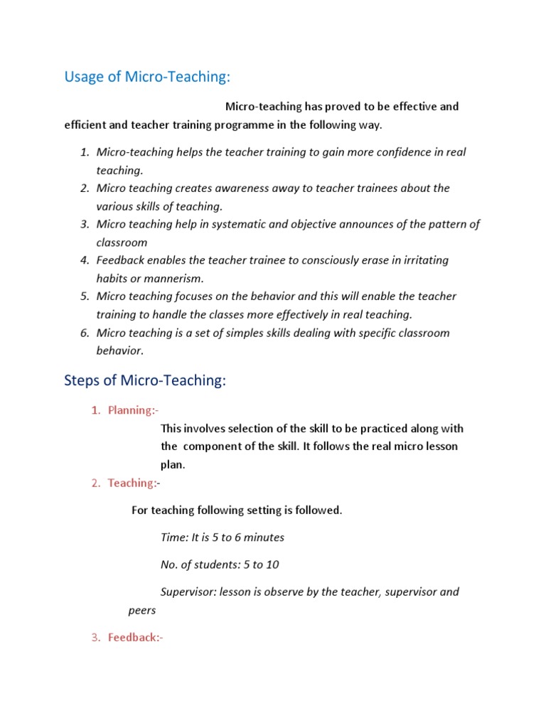 Usage of Micro | PDF