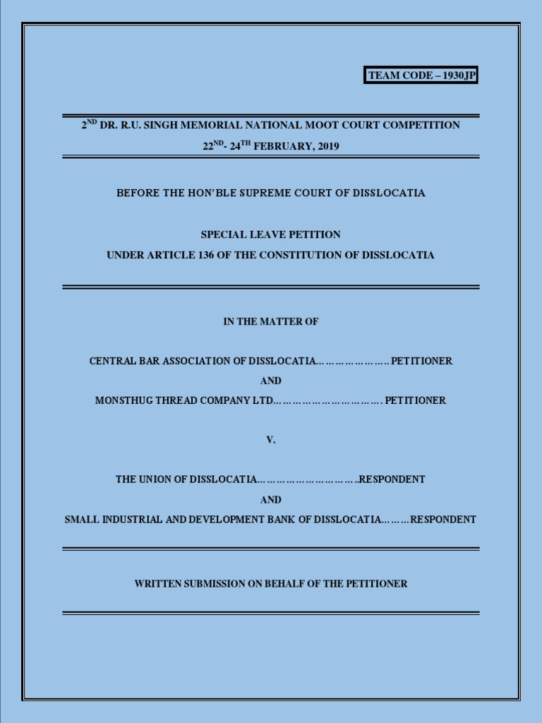 Ibc Moot Memorial | PDF | Security Interest | Bankruptcy