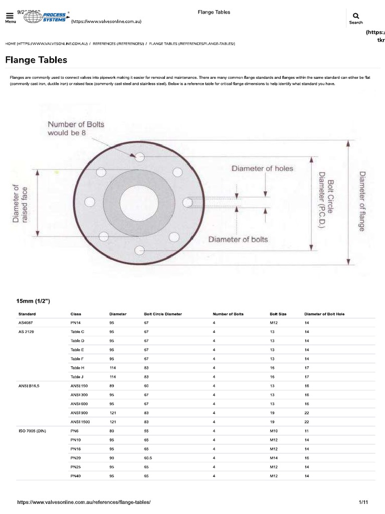 Flange Standard Snapshot | PDF
