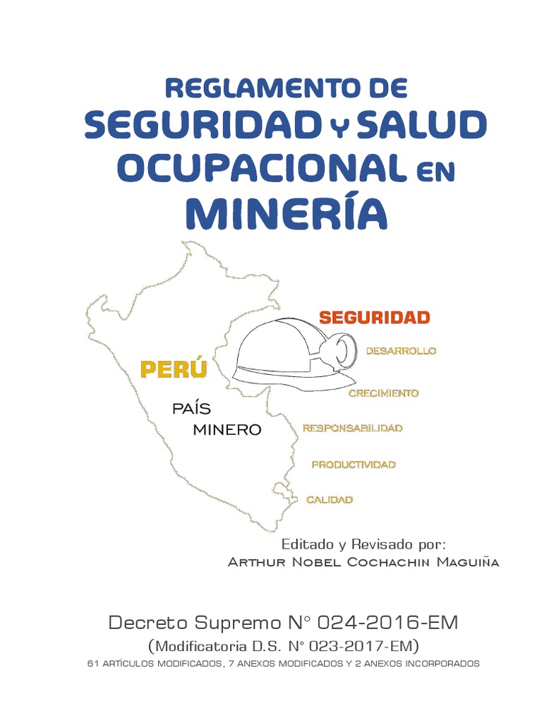 D.S. 024 Reglamento de Seguridad y Salud Ocupacional en Minería ...