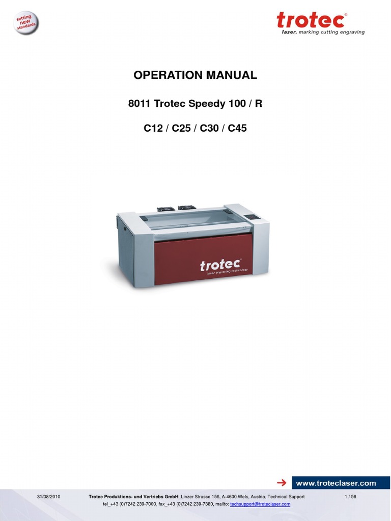 Trotec Speedy100 Manual | PDF | Mains Electricity | Electrical Connector