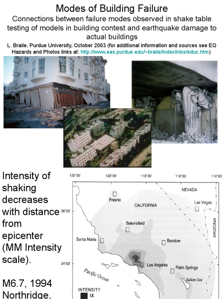 Building Failure Modes in Earthquakes | PDF