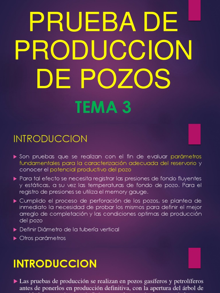 Tema 3 Pruebas de Produccion | PDF | Petróleo | Función (Matemáticas)