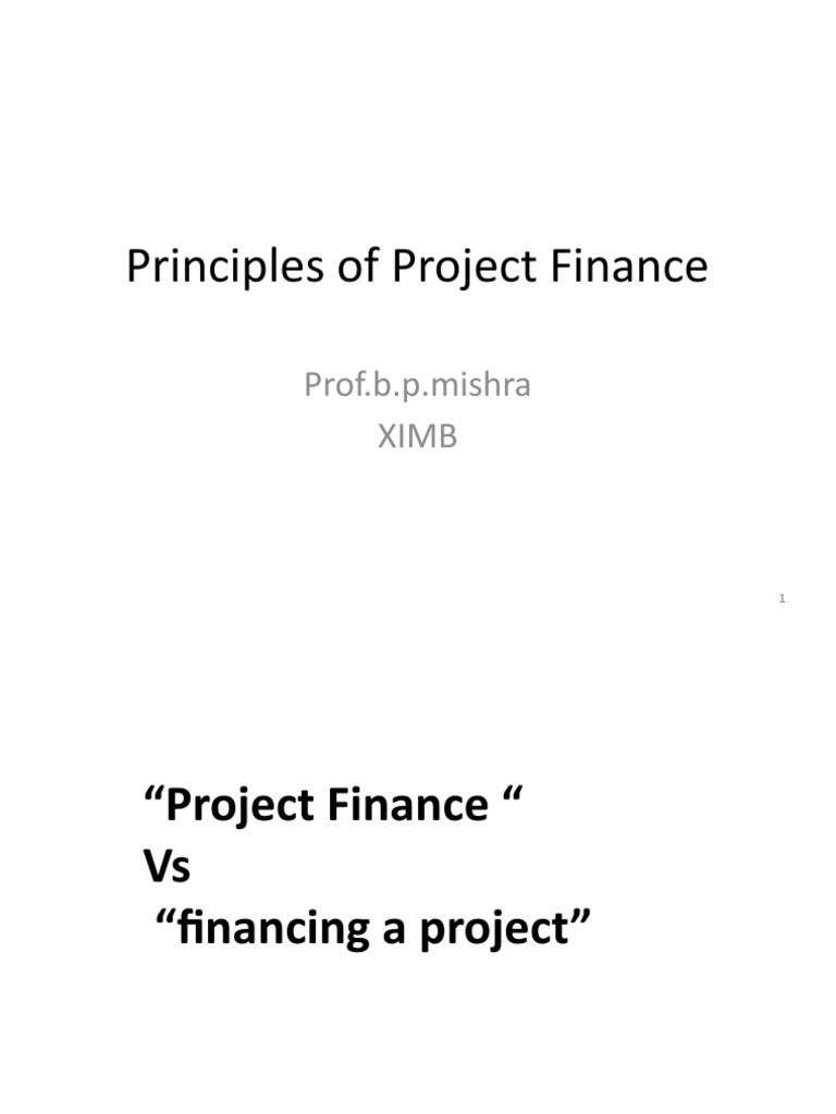 Principles of Project Finance Explained | PDF | Project Finance ...