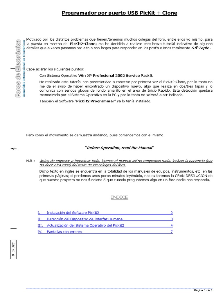 MiniTutorial PicKit2÷Clone PDF | PDF | Computadoras personales | Software