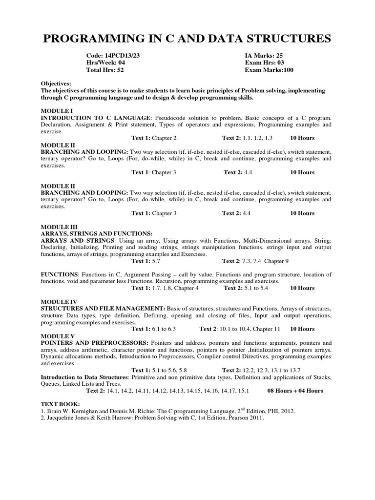 Pcd 1 Pdf Download Free Pdf Pointer Computer Programming C Programming Language