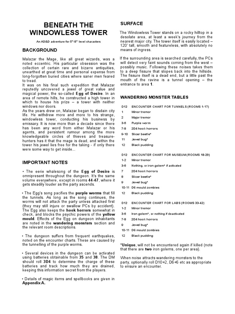 Beneath The Windowless Tower PDF | PDF | Nature