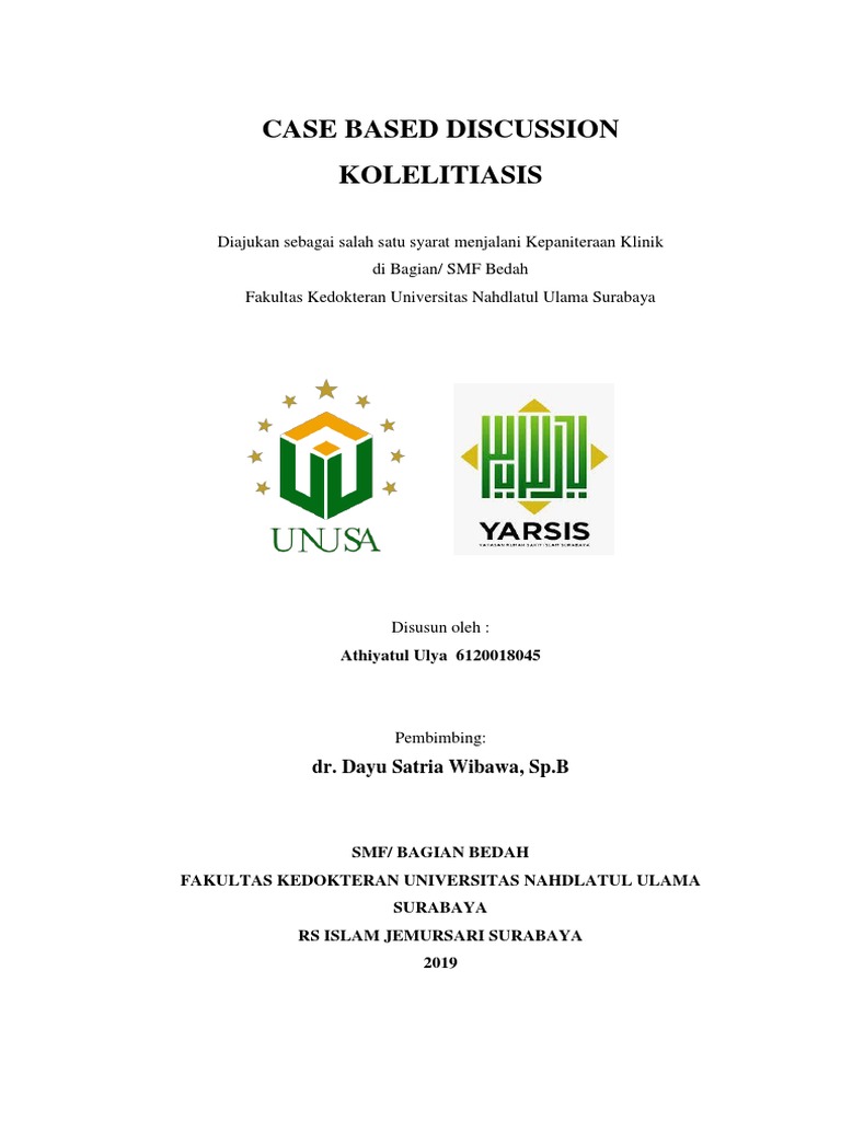 Case Kolelitiasis, Kolesistitis Dengan Pankreatitis | PDF