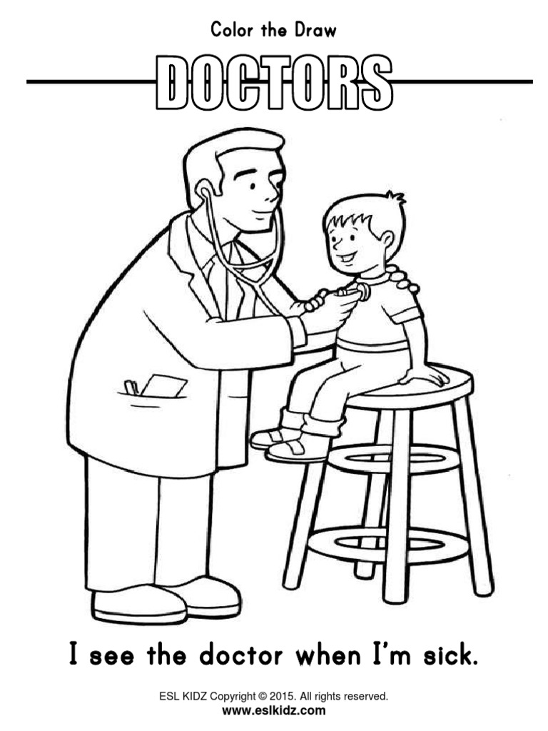 Doctor Hospital Coloring Page | PDF