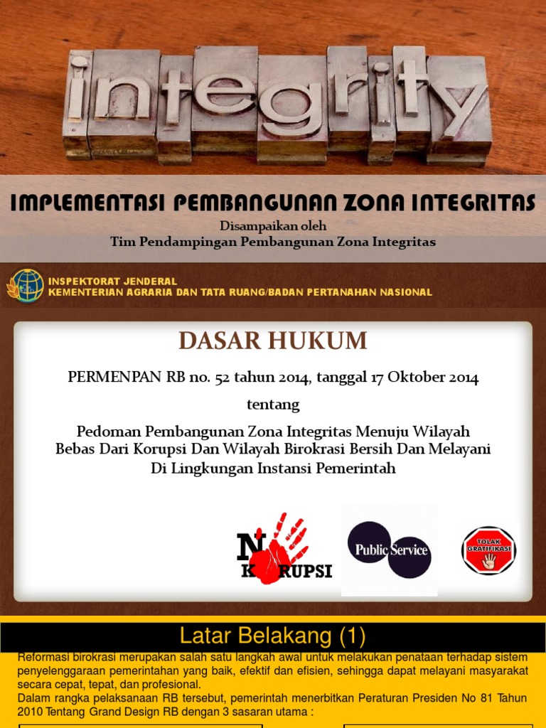 Implementasi Pembangunan Zona Integritas 20 03 2018 Pdf