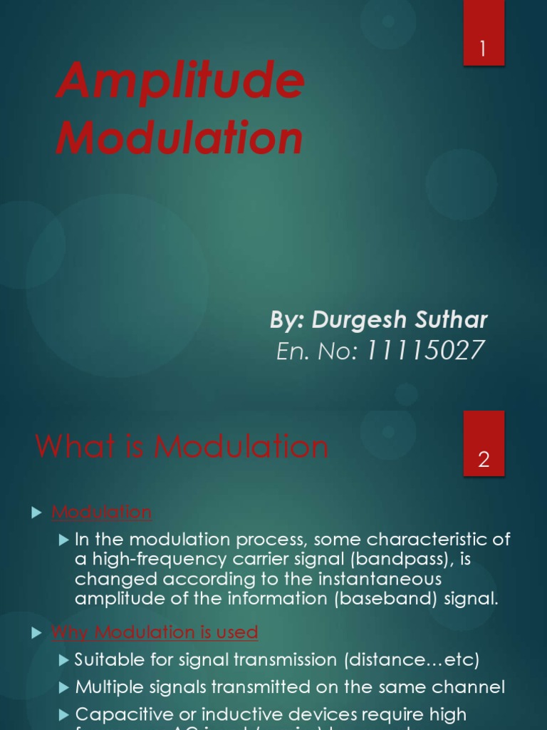 Amplitude Modulation Basics | PDF | Modulation | Broadcast Engineering