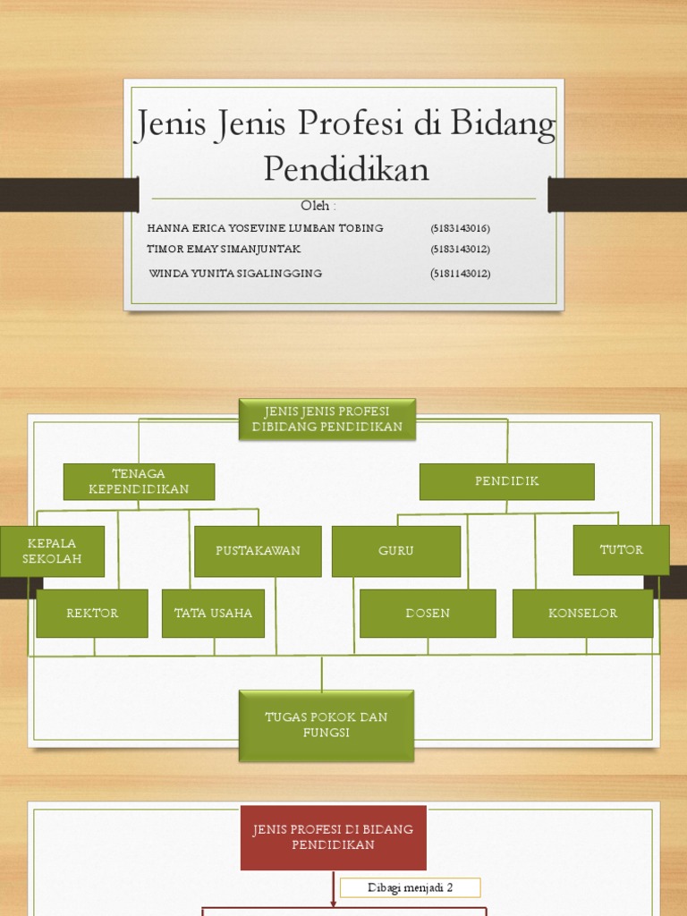 Jenis Jenis Profesi Di Bidang Pendidikan | PDF