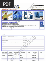 Scaffold Handover Certificate | PDF | Scaffolding