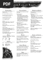 WFRP 4e Cheatsheets | PDF | Wound